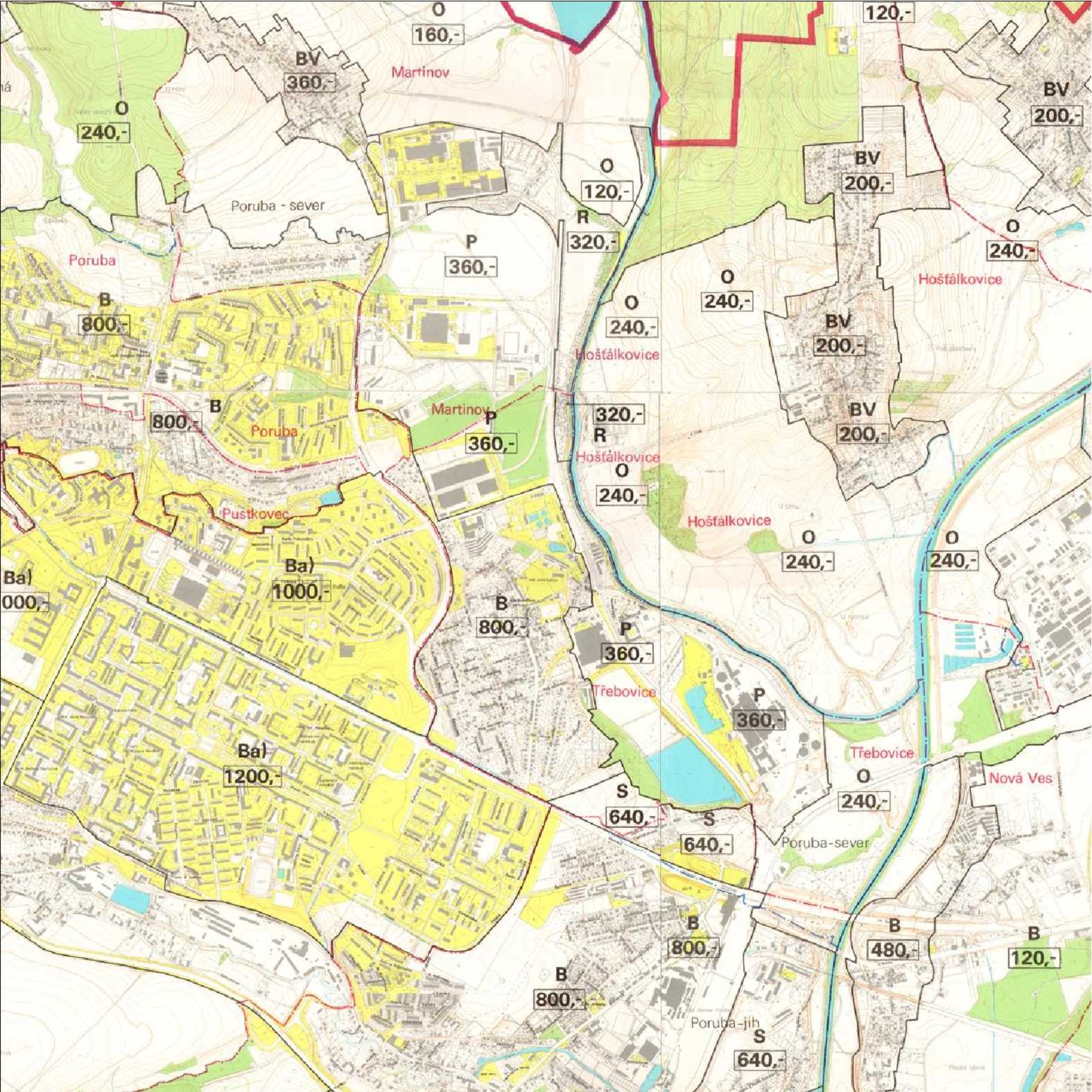 Cenová mapa | Mapový portál města Ostravy