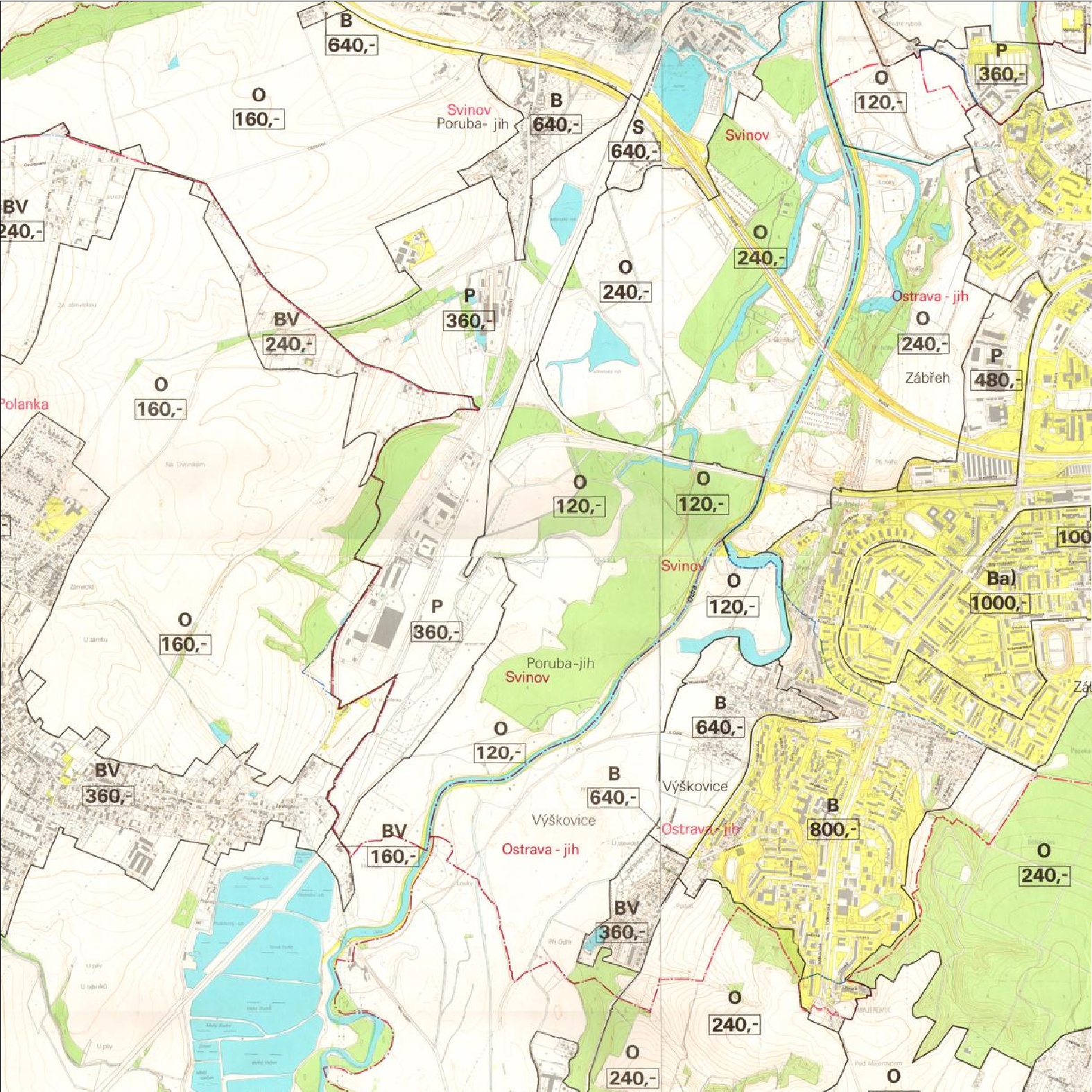 Cenová mapa | Mapový portál města Ostravy