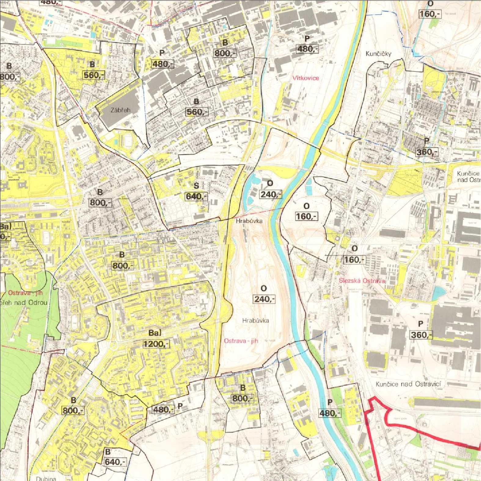 Cenová mapa | Mapový portál města Ostravy